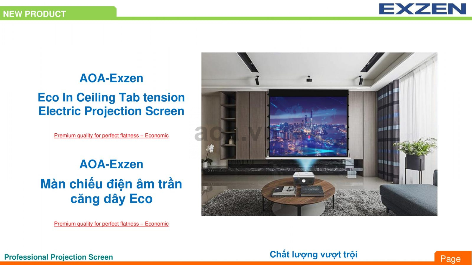 Catalog MC âm trần Eco Tab Tension AOA-Exzen - Ánh Phát